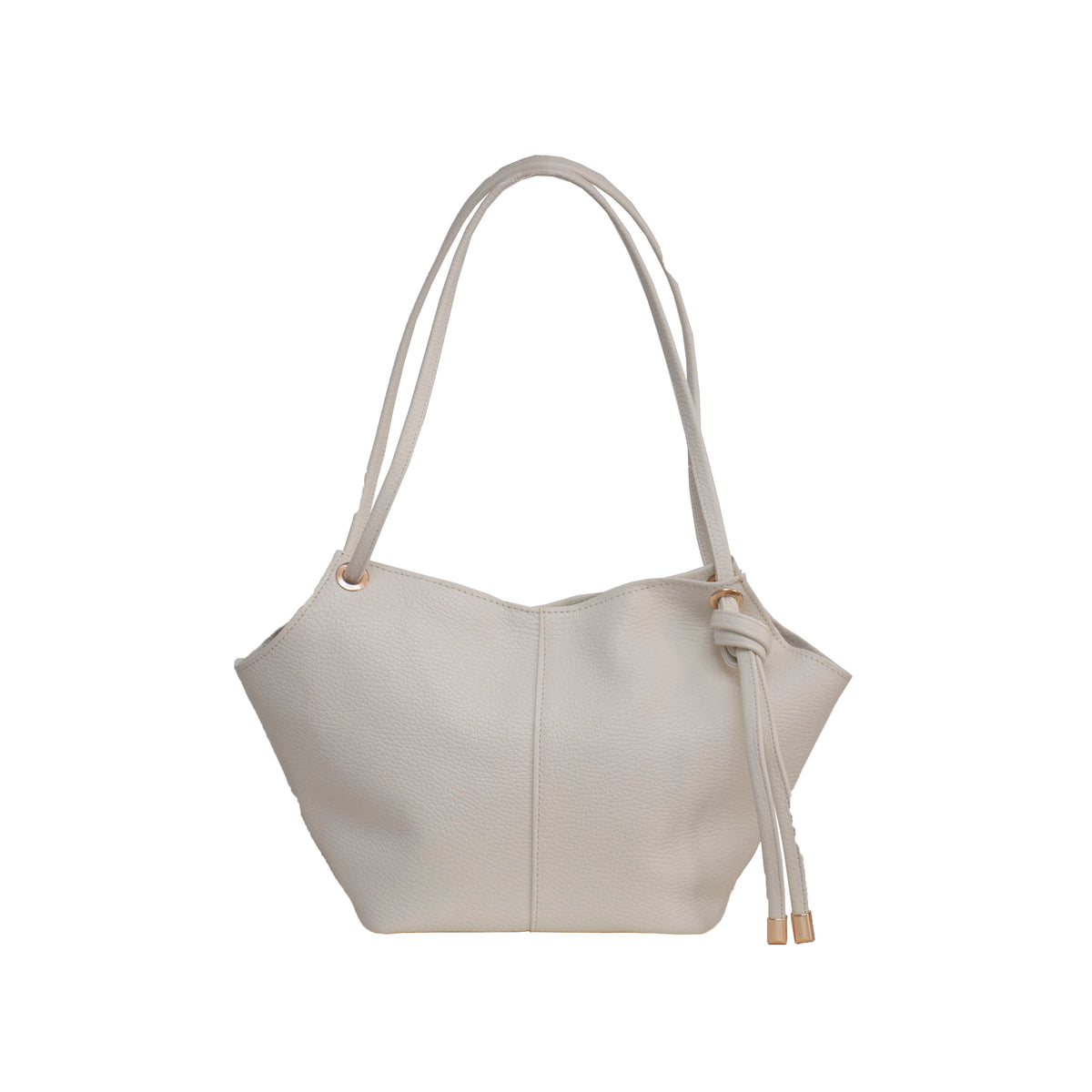 Helena Mini Δερμάτινη Τσάντα Ώμου - Cream – Bonendis